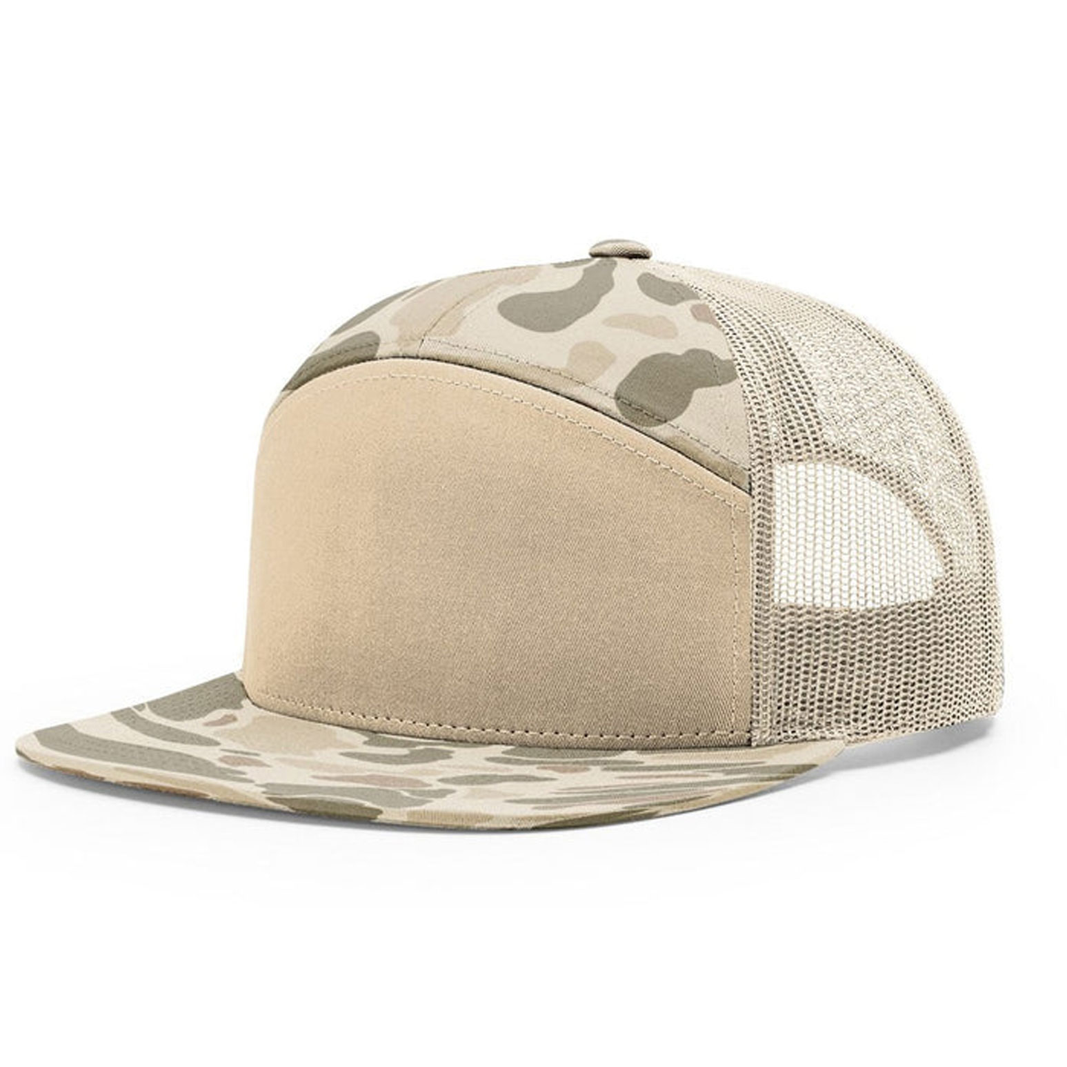 168P Seven Panel Trucker Hat_Custom_Camo – Bourbon Leather Company