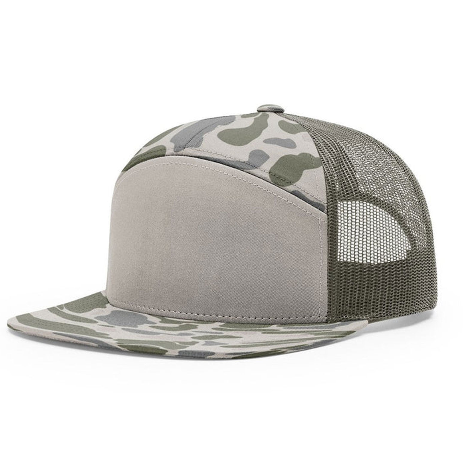 168P Seven Panel Trucker Hat_Custom_Camo – Bourbon Leather Company